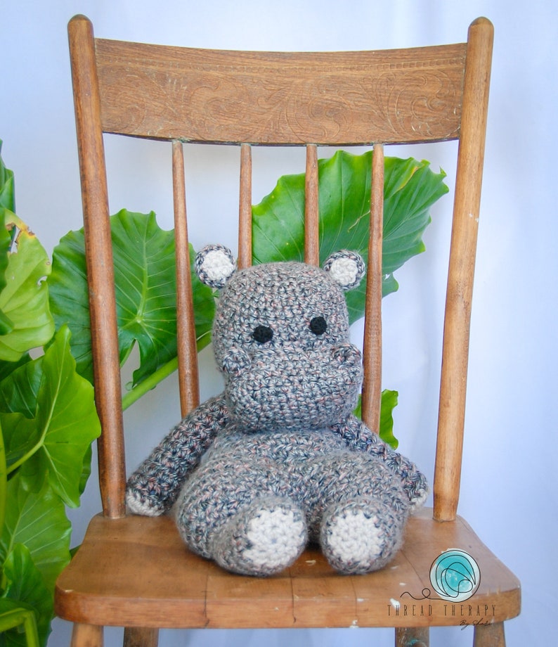 Crocheted Hippo Stuffie/ Snuggly Plush Toy/ Gift for Baby/ Made to ...