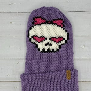 Skull With Bow Hat PATTERN Only/ Circular Knitting Machine/pdf Pattern ...