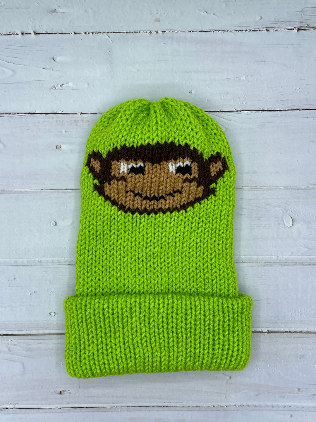 Monkey Hat PATTERN Only/circular Knitting Machine/pdf Pattern/knitting ...