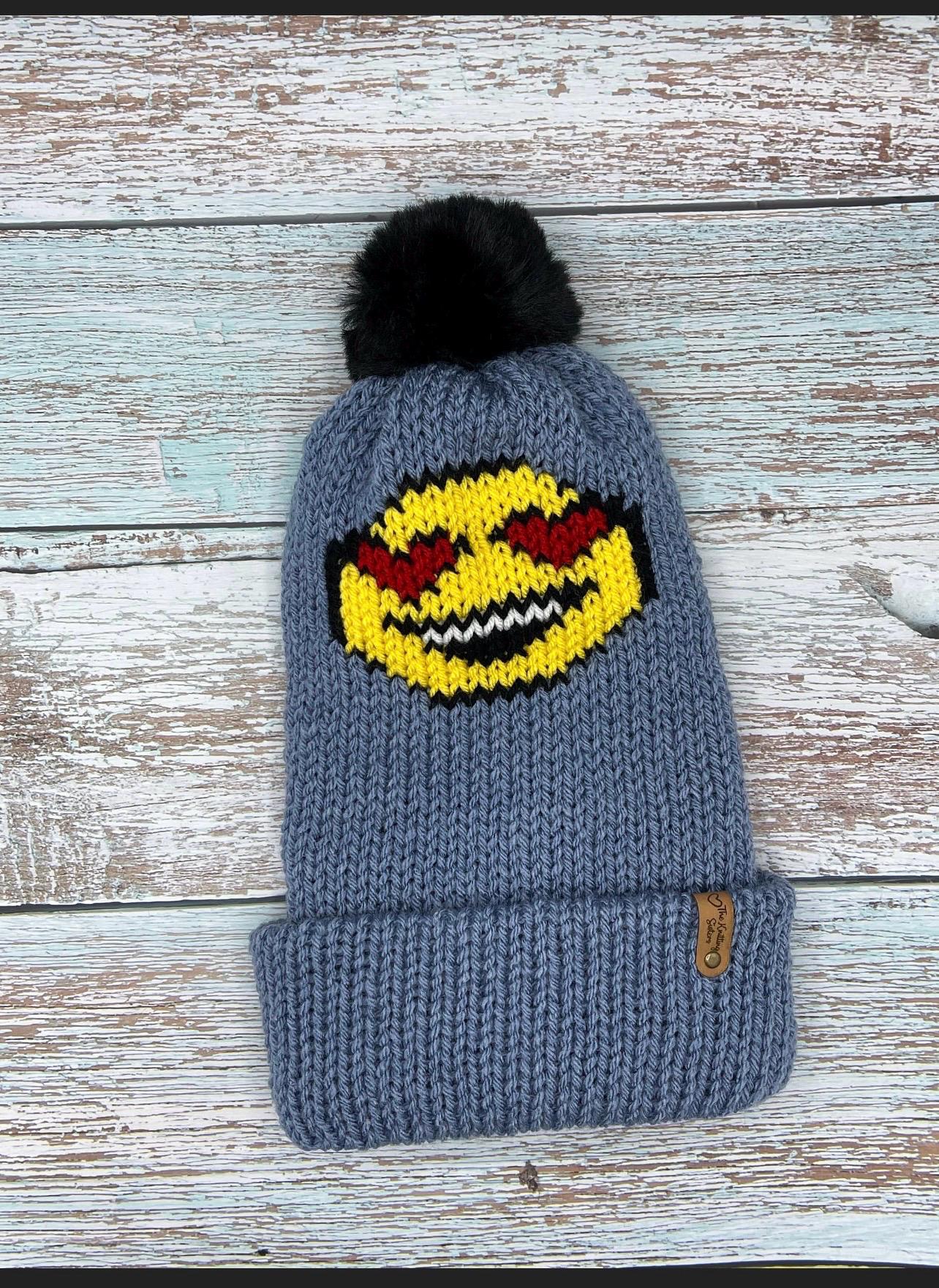 Heart Emoji Hat Knitting Machine Pattern (PDF Pattern) - Etsy