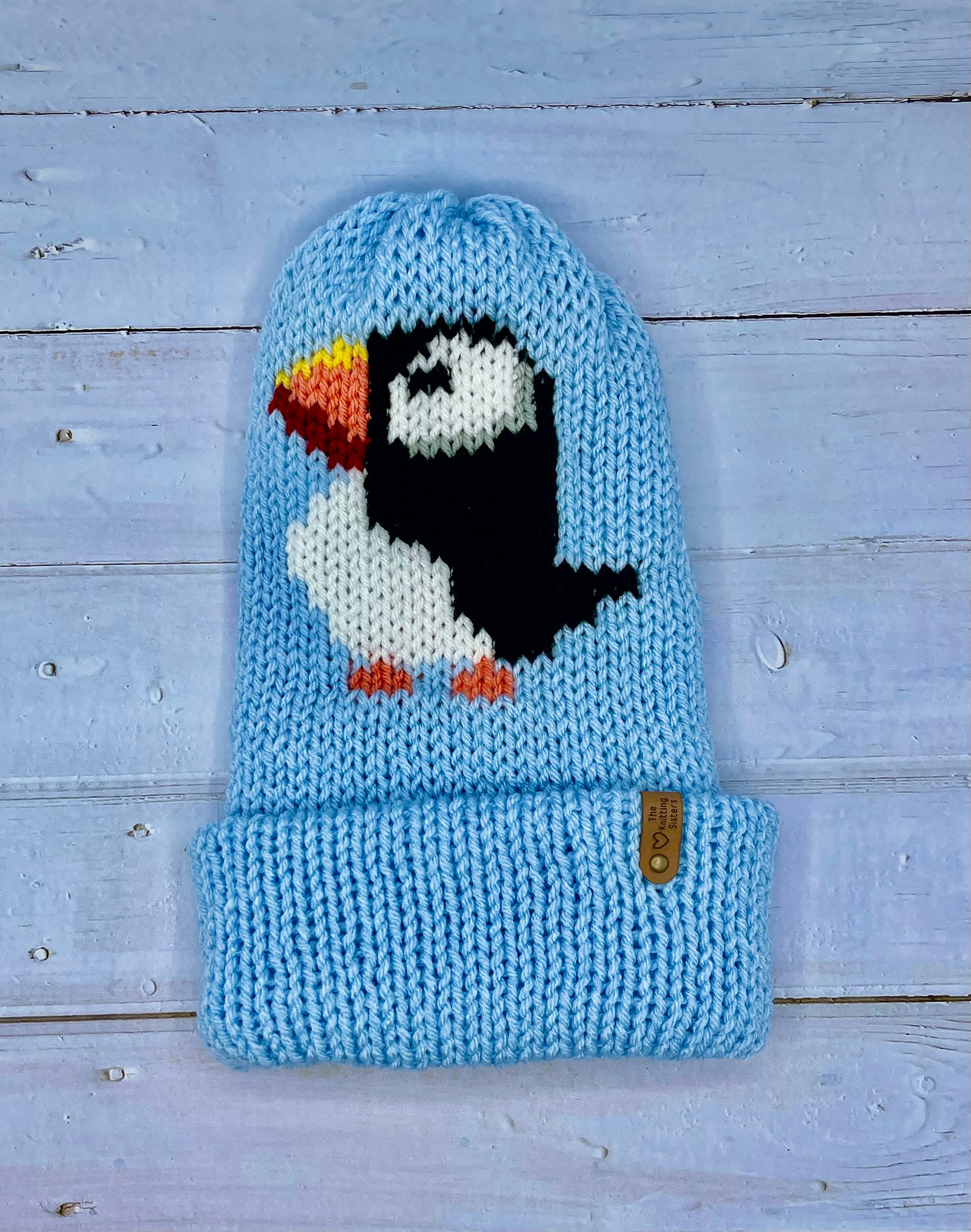 Puffin Bird Hat PATTERN Only/circular Knitting Machine/pdf Pattern ...