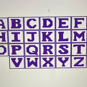 Vertical Alphabet PATTERN Only for Banners/ Intermediate Skill Circular ...