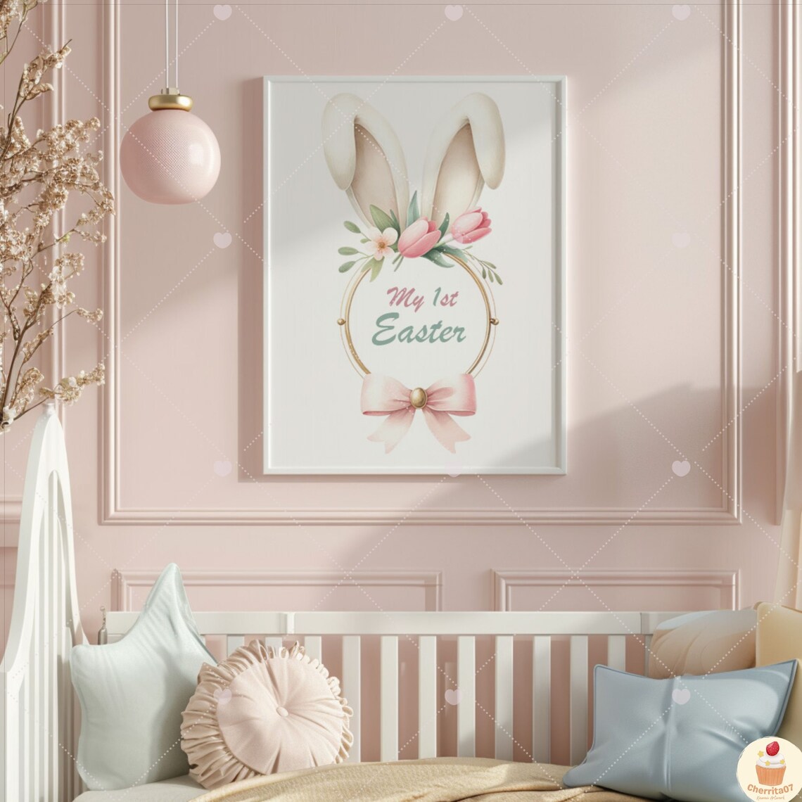 Bunny Ears Clipart, Easter Bunny PNG, Easter Frame PNG, Spring Clipart ...