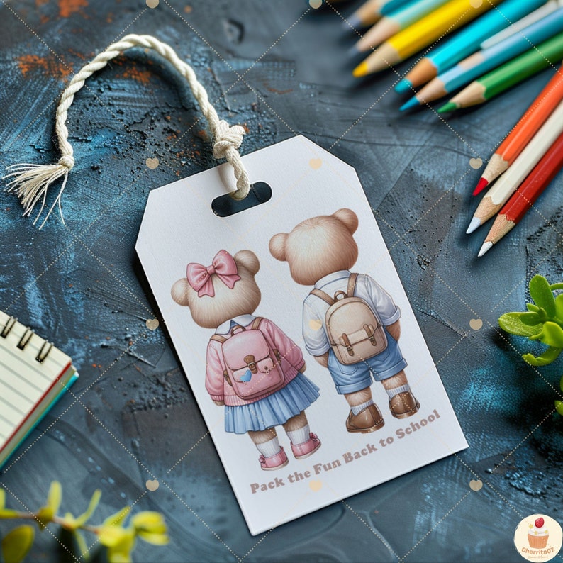 Back to School Clipart, School Bear Png, Baby Bear Png, School Supplies ...
