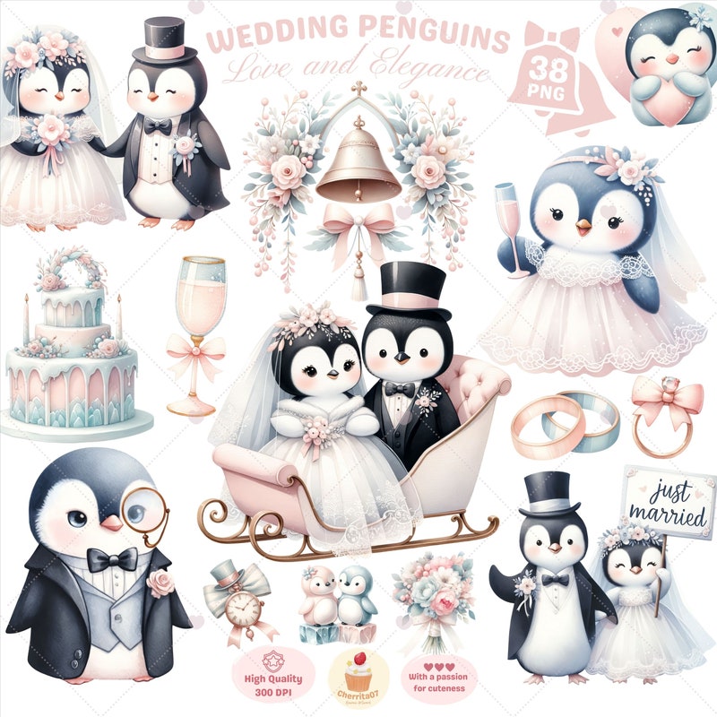 Penguin Wedding - Etsy