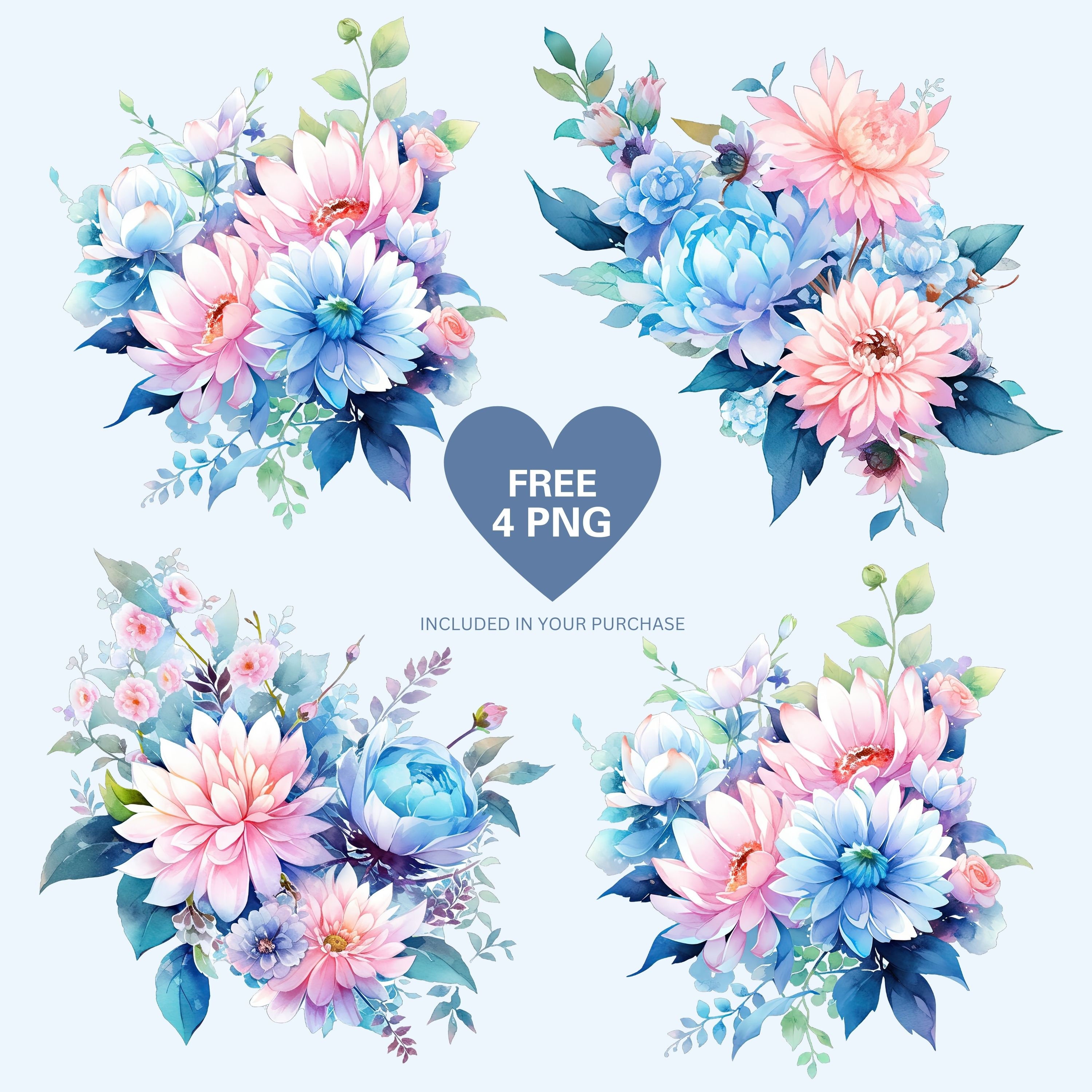 Bunny Tea Party Clipart, Spring Bunnies, Watercolor Easter Rabbit PNG ...