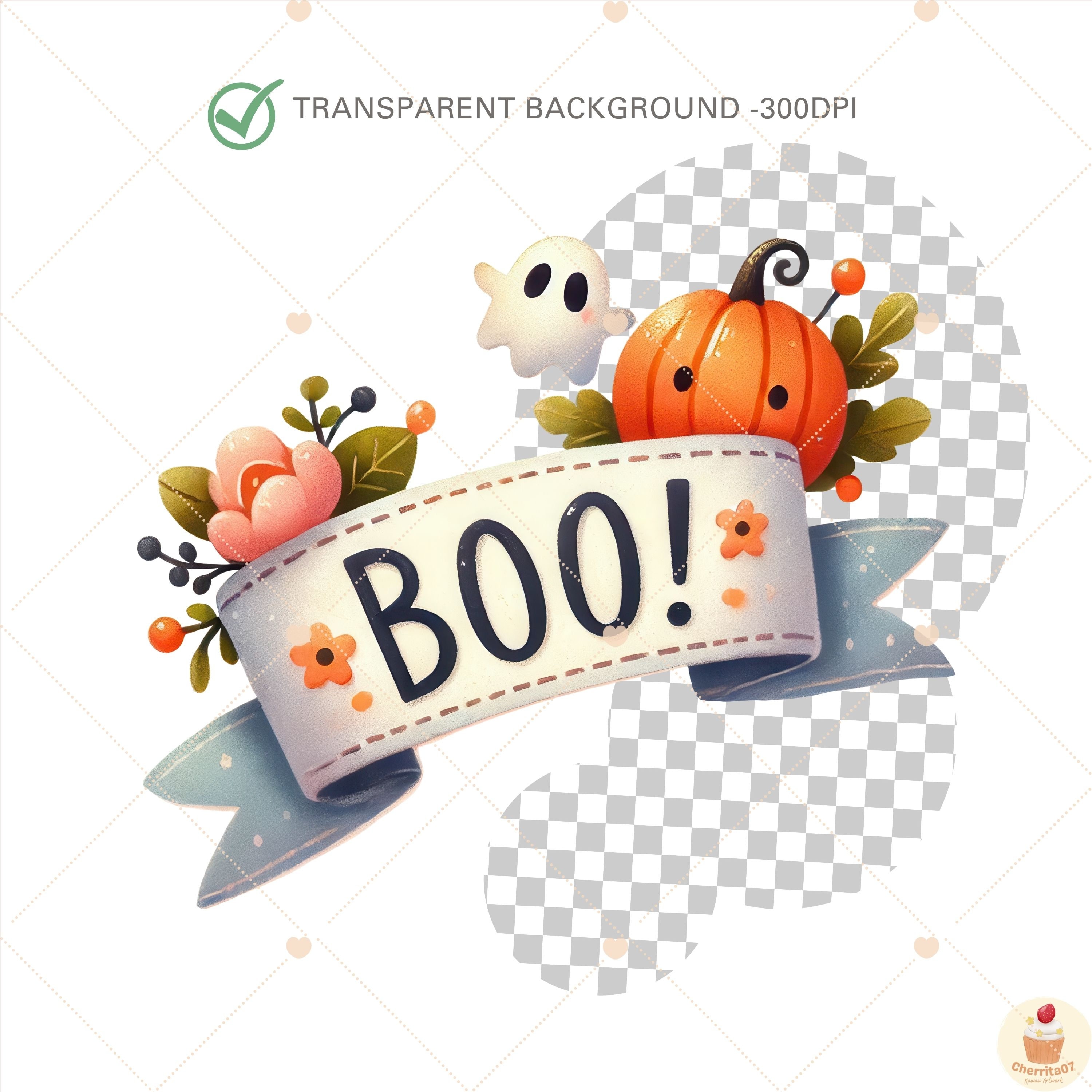 Halloween Clipart, Cute Ghost Png, Cute Halloween Animals Clipart ...