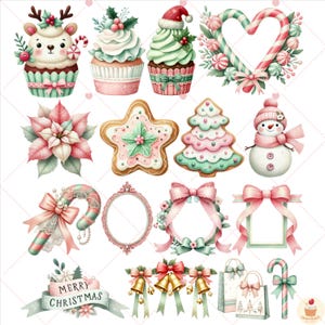 Coquette Christmas Clipart, Christmas Girly Png, Santa Girl Clipart ...