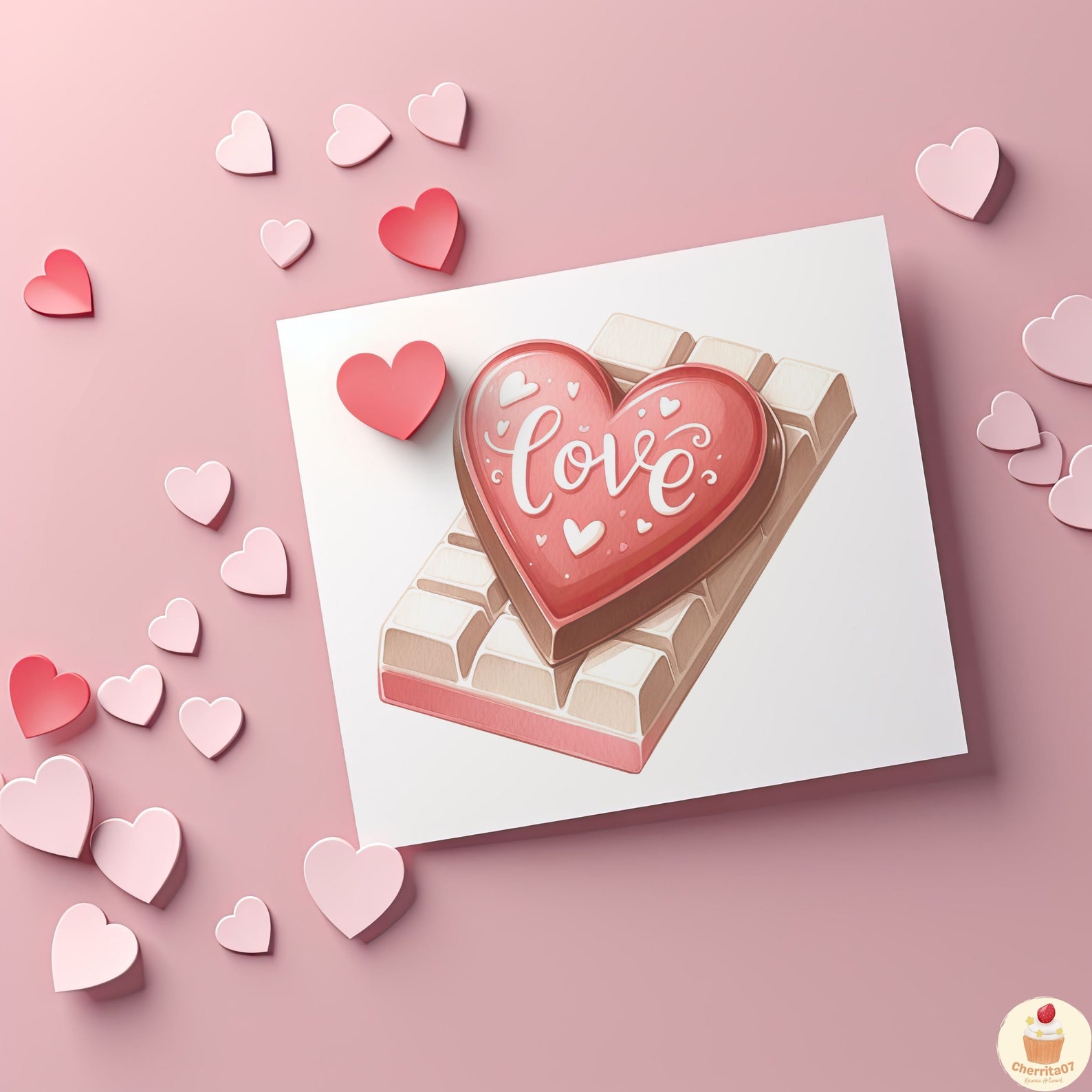 Valentines Chocolate Bar Clipart, Valentine Words Clipart, Chocolates ...