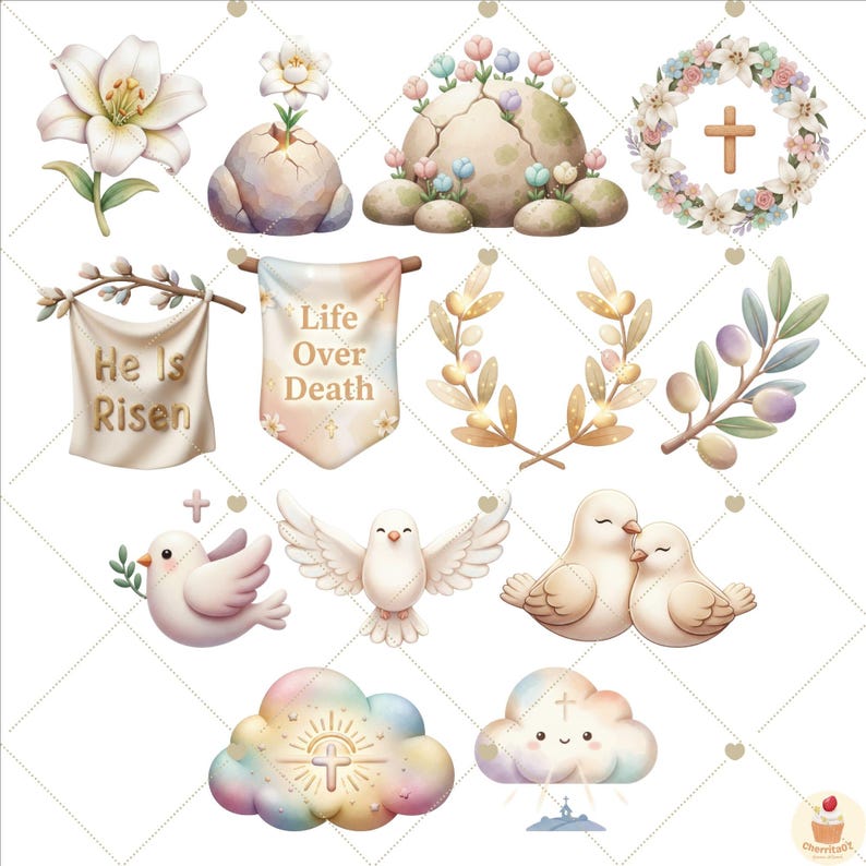 Christian Easter Resurrection PNG, He is Risen Clipart, Jesus Tomb ...