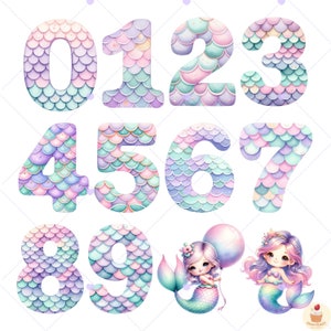 Mermaid Alphabet Clipart, Mermaid Png, Alphabet Letters, Mermaid Scales ...
