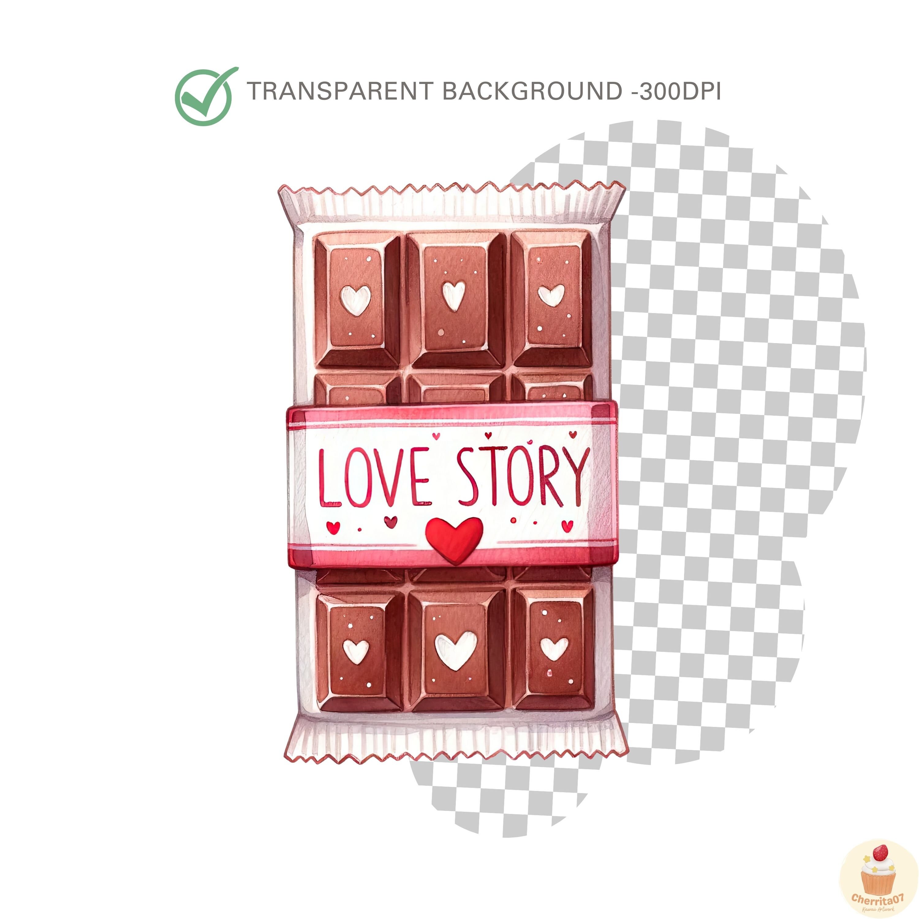 Valentines Chocolate Bar Clipart, Valentine Words Clipart, Chocolates ...