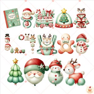 Baby’s 1st Christmas Clipart, Cute Holiday Clipart for Newborn's First ...