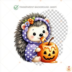 Halloween Animals Clipart, Cute Halloween Png, Woodland Animal Clipart ...