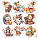 Halloween Animals Clipart, Cute Halloween Png, Woodland Animal Clipart ...