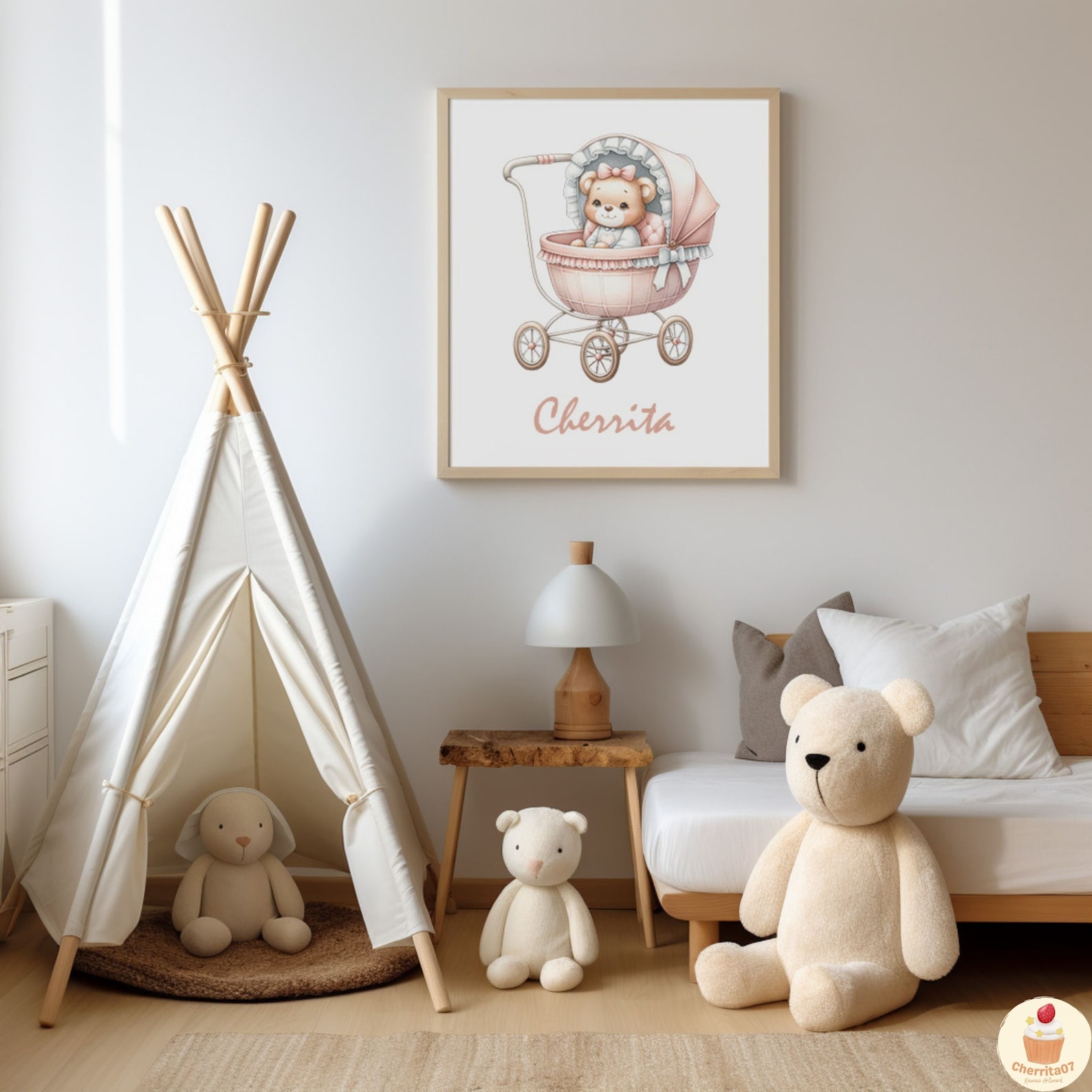 Baby Bear Clipart, Watercolor Teddy PNG, Animal Clipart, Baby Shower ...