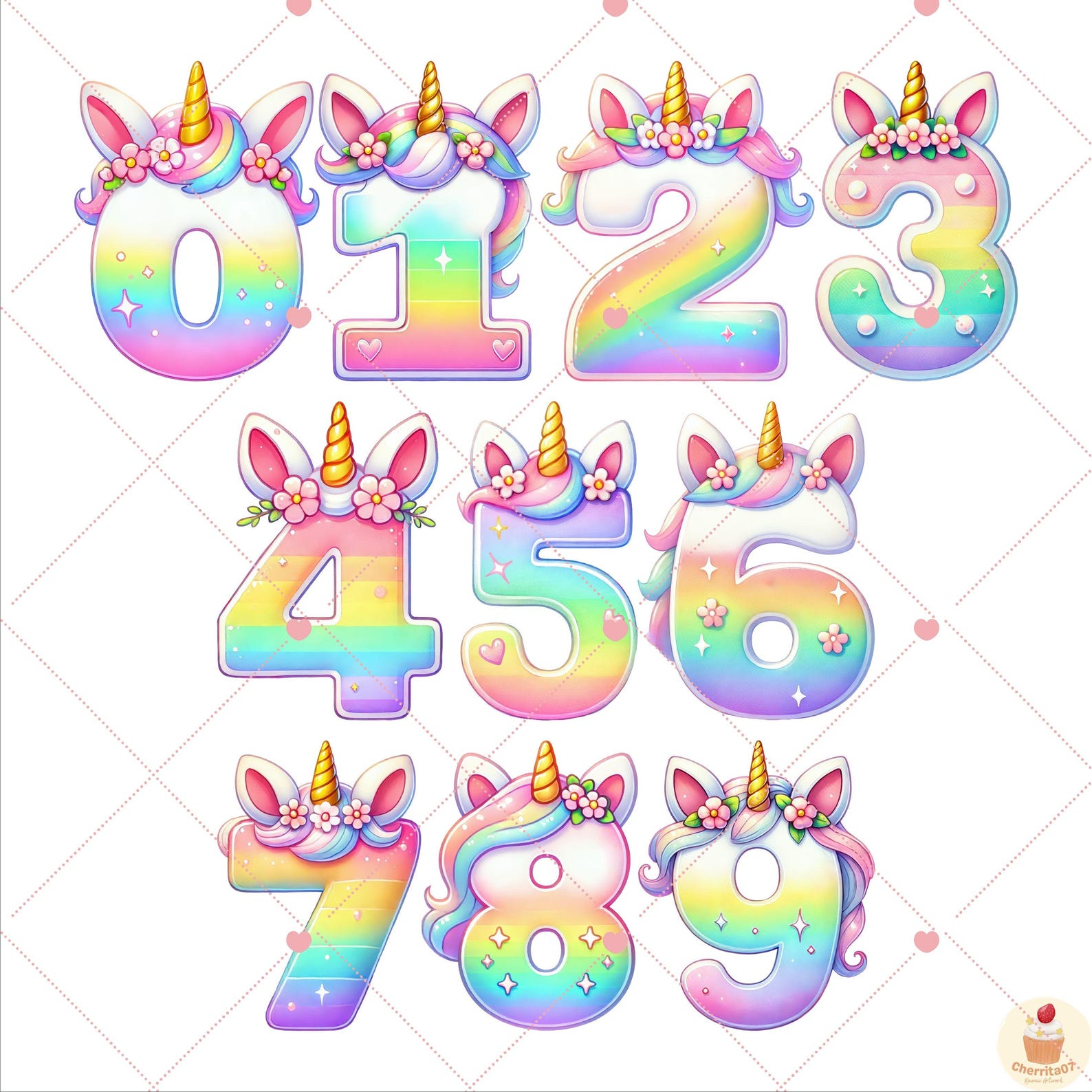 Rainbow Unicorn Alphabet Clipart, Unicorn Png, Unicorn Birthday Clipart ...