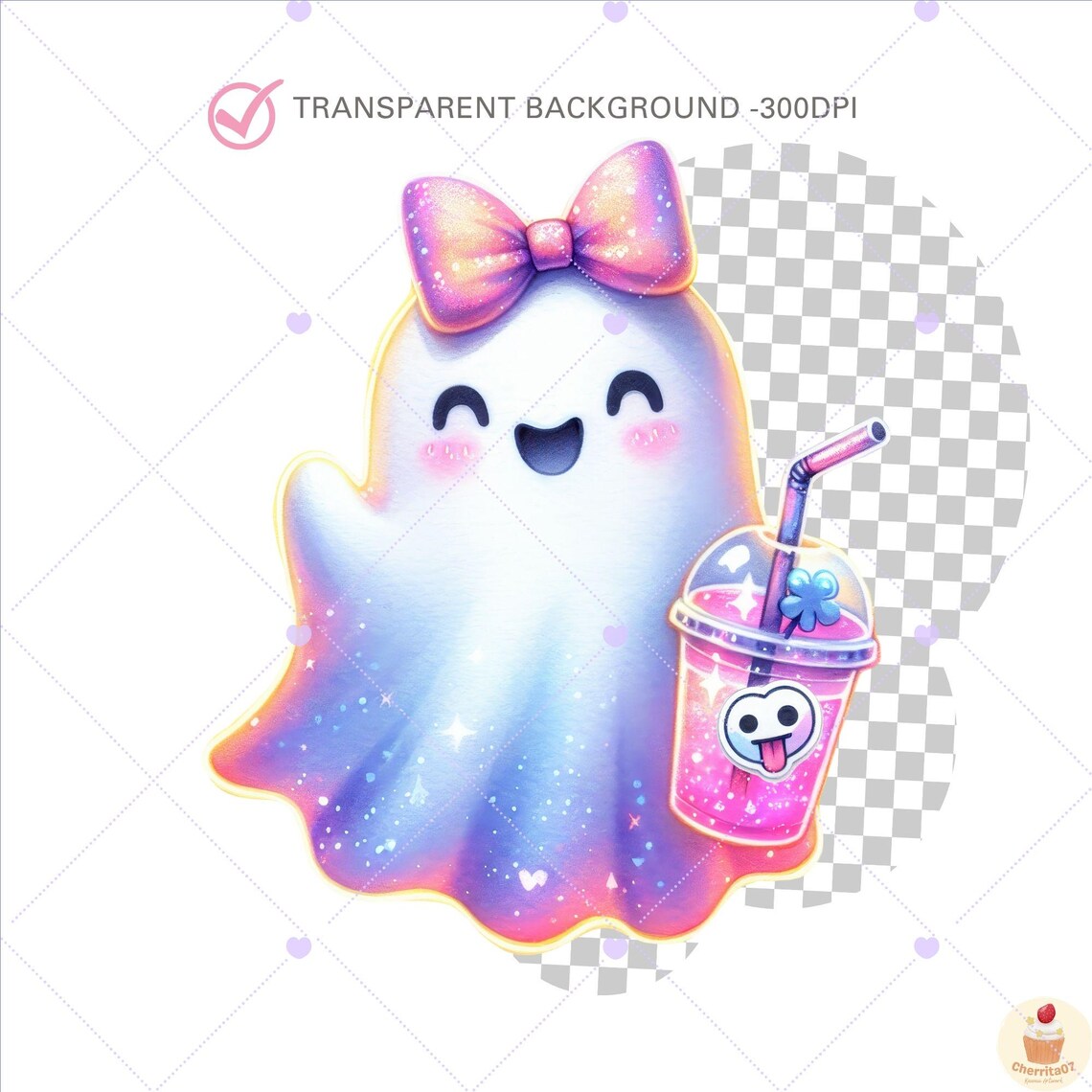 Summerween Ghost Clipart: Soda Can PNG Set (commercial Use, PDF ...