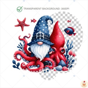 Nautical Gnome Clipart, Sailor Gnome PNG , Beach Gnome Clipart ...