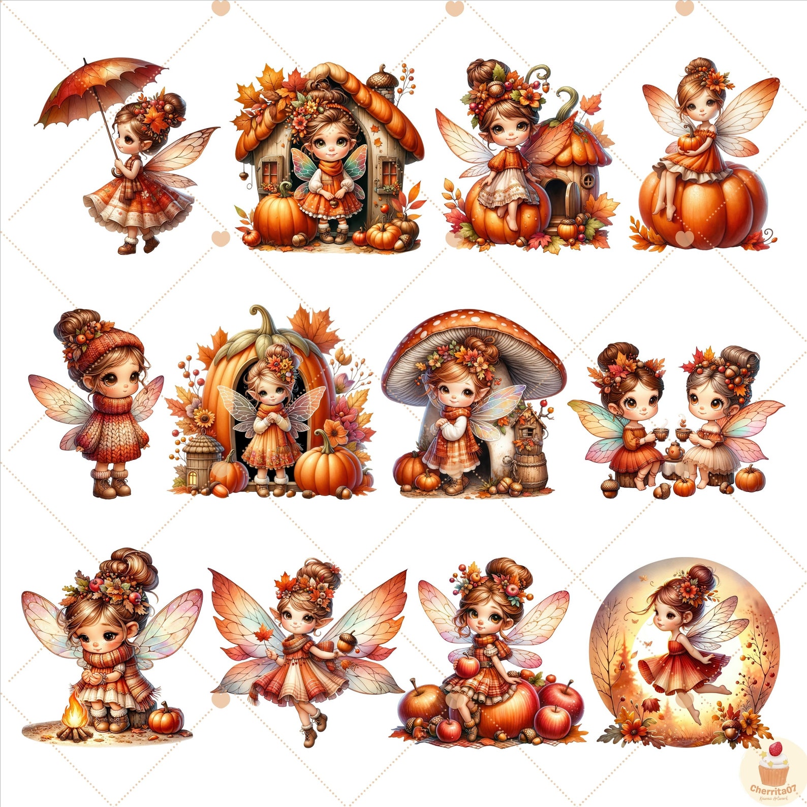 Autumn Fairy Clipart, Fairy Png, Fairy House Clipart, Magical Woodland ...