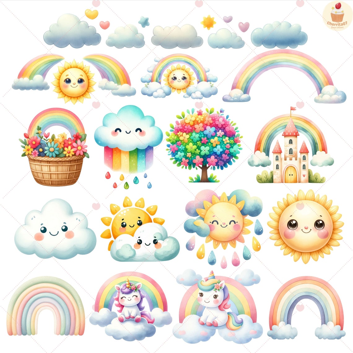 Spring Rainbow Clipart, Nursery Rainbow Png, Spring Time Clipart ...