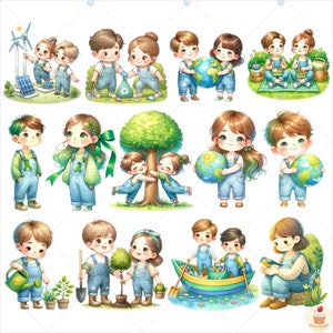 Earth Day Clipart, Eco-friendly Kid, Love Earth Png, Green Living ...