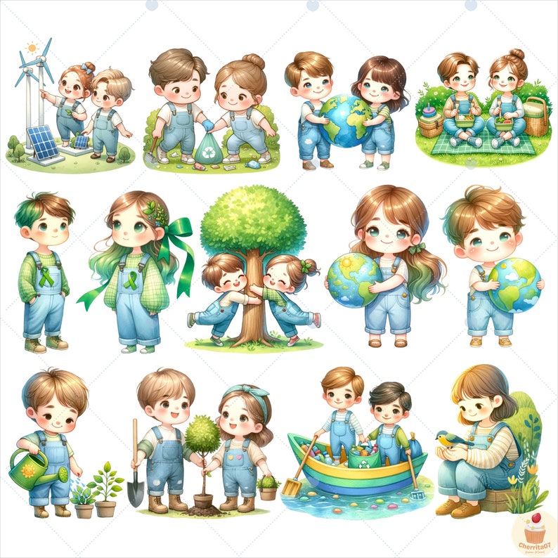 Earth Day Clipart, Eco-friendly Kid, Love Earth Png, Green Living ...