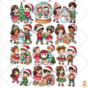 Jolly Holidays Kids Clipart, Christmas Clipart, Kids Christmas Png ...