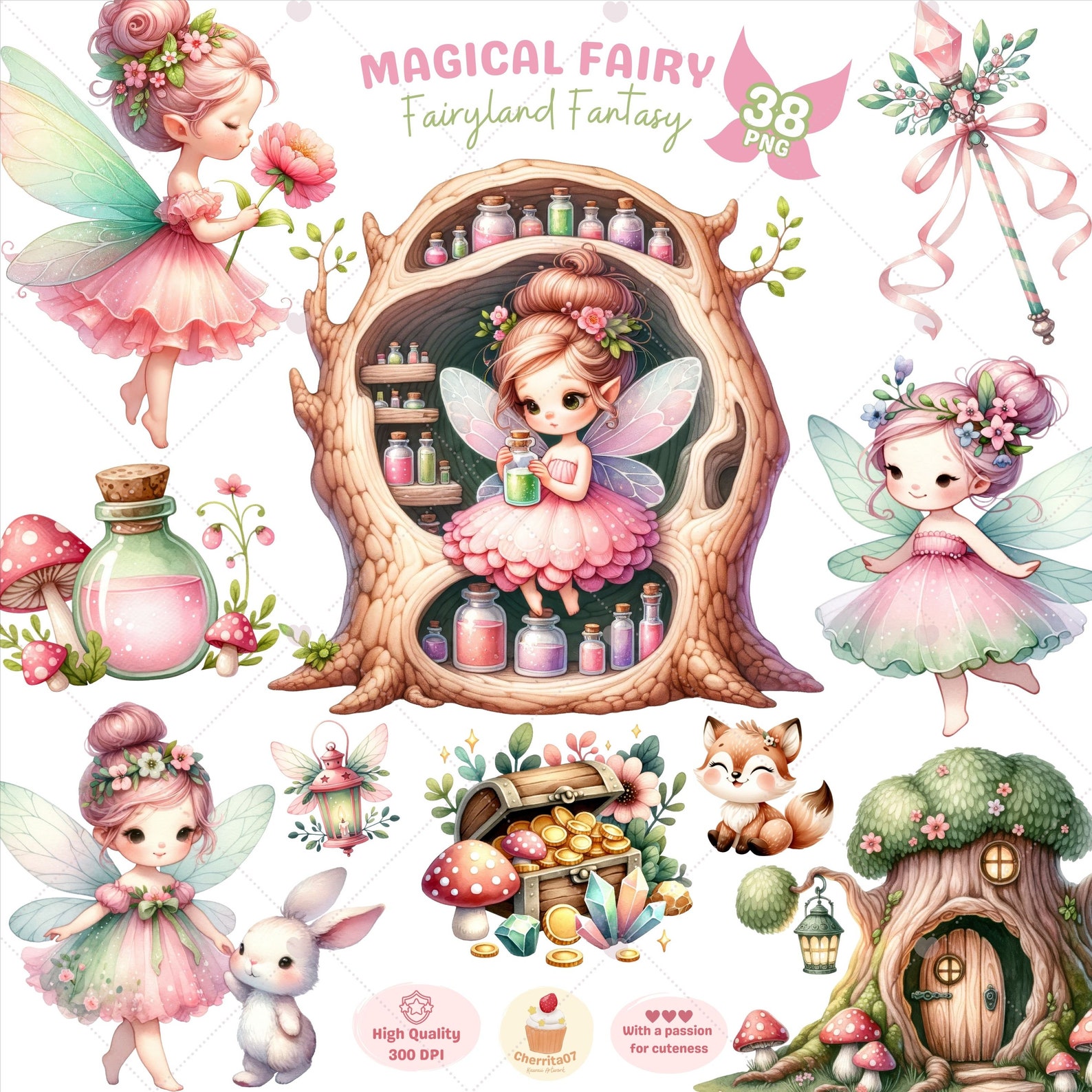 Magical Fairy Clipart, Fairy Png, Fantasy Fairyland, Enchanted Forest ...