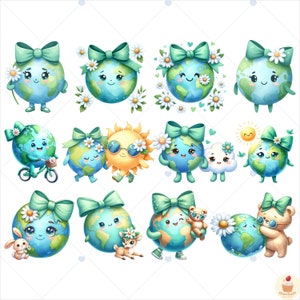 Cute Earth Clipart, Earth Day Png, Eco Friendly, Love Our Planet Png ...