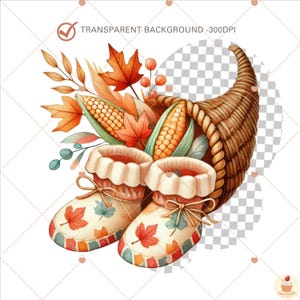 Thanksgiving Clipart, Autumn Clipart, Turkey Png, Harvest Clipart, Cute ...