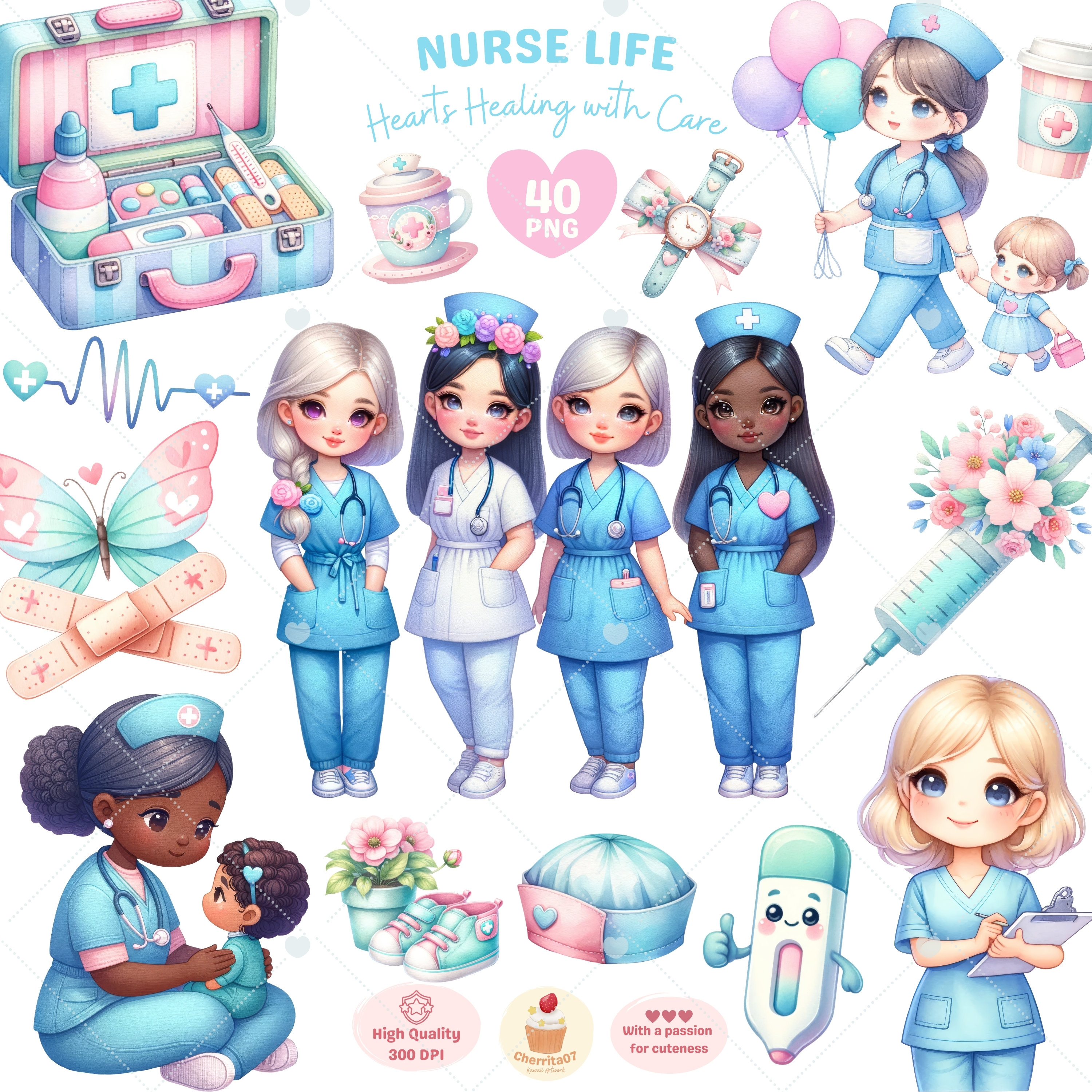 Nurse Life Clipart, Nurse Day Png, Medical Clipart, Healthcare Png ...