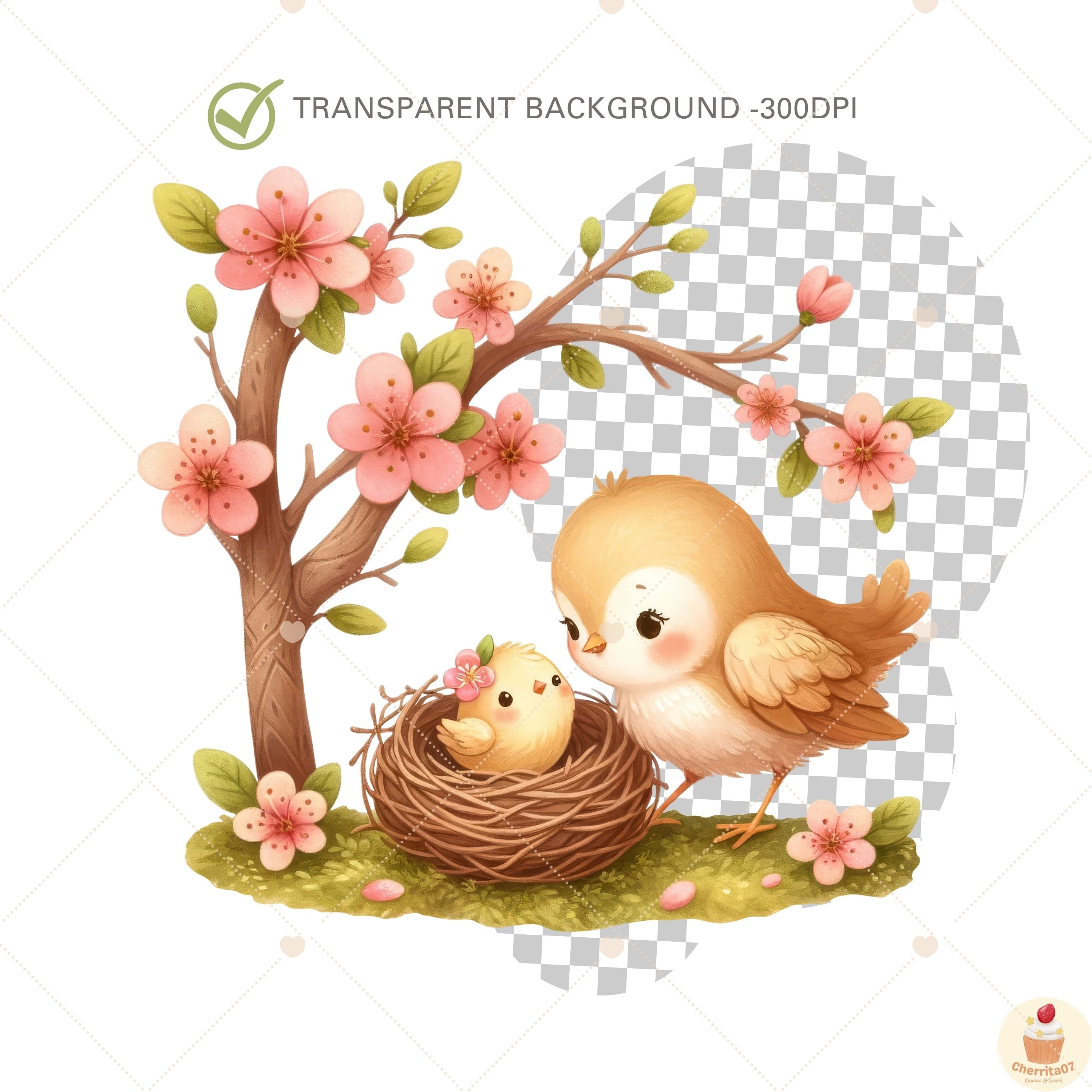 Mama and Baby Animal Clipart, Cute Woodland Animals PNG, Mother's Day ...