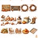 Cozy Autumn Clipart, Fall Png, Pumpkin Png, Harvest Clipart, Rustic ...