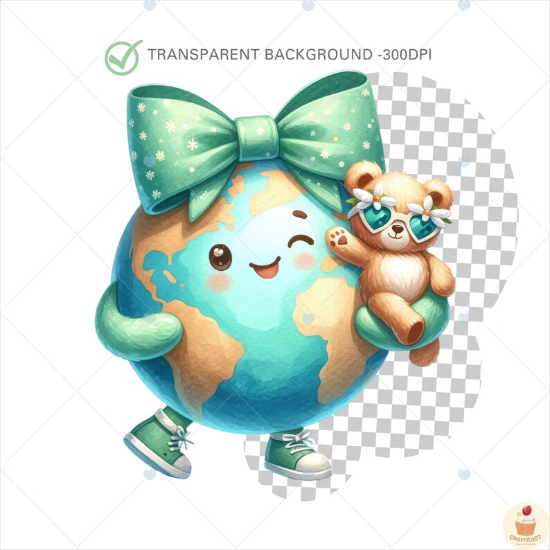 Cute Earth Clipart, Earth Day Png, Eco Friendly, Love Our Planet Png ...