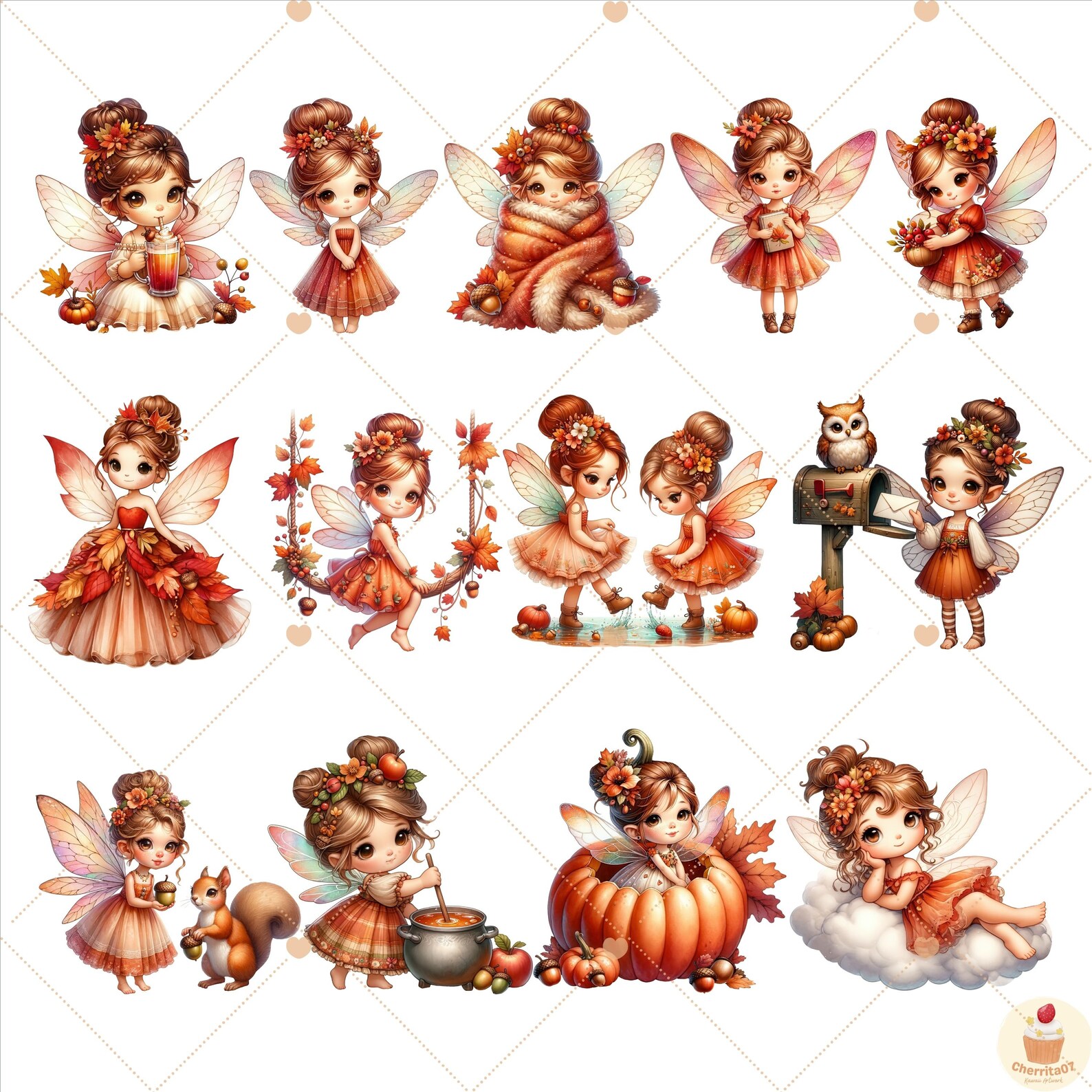 Autumn Fairy Clipart, Fairy Png, Fairy House Clipart, Magical Woodland ...