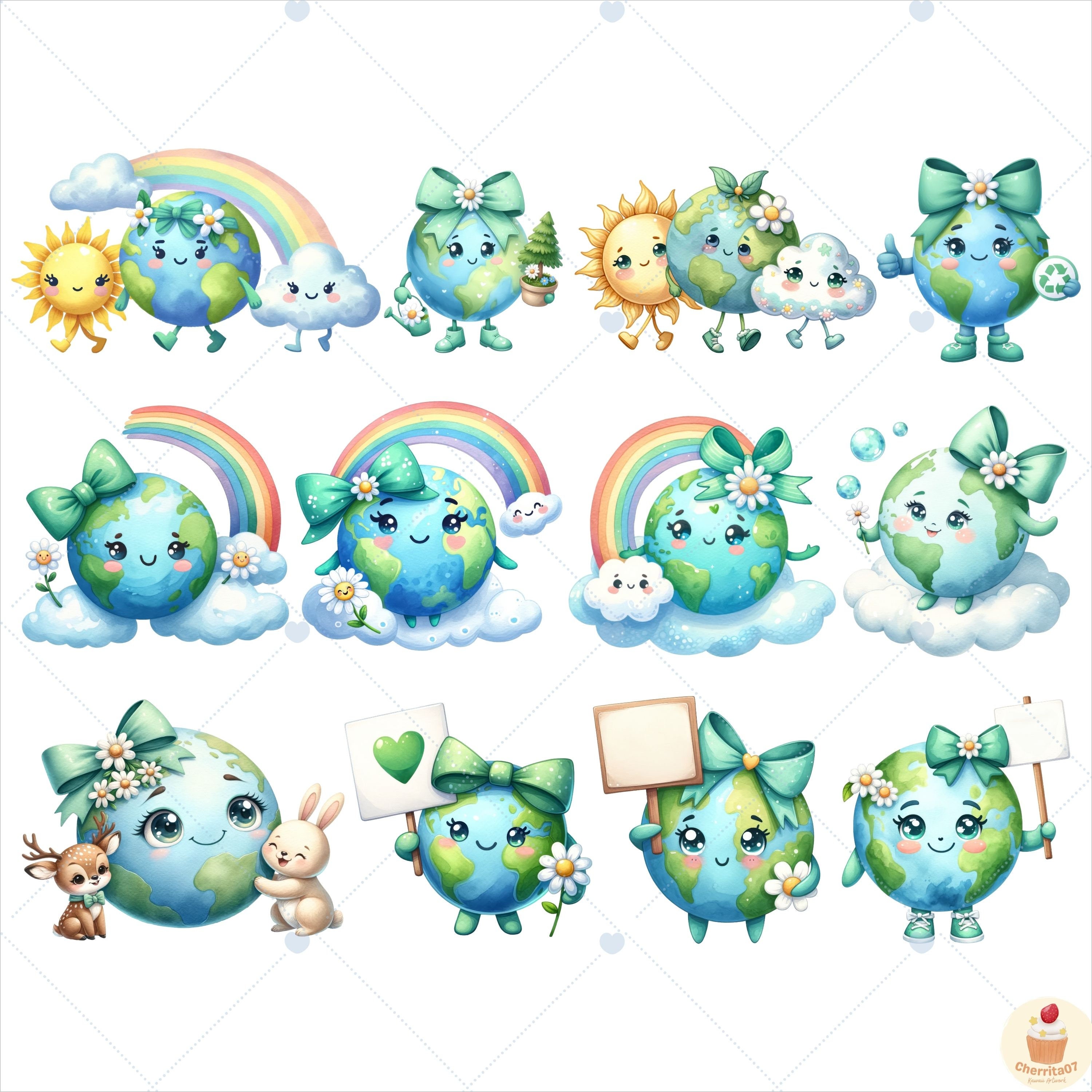 Cute Earth Clipart, Earth Day Png, Eco Friendly, Love Our Planet Png ...