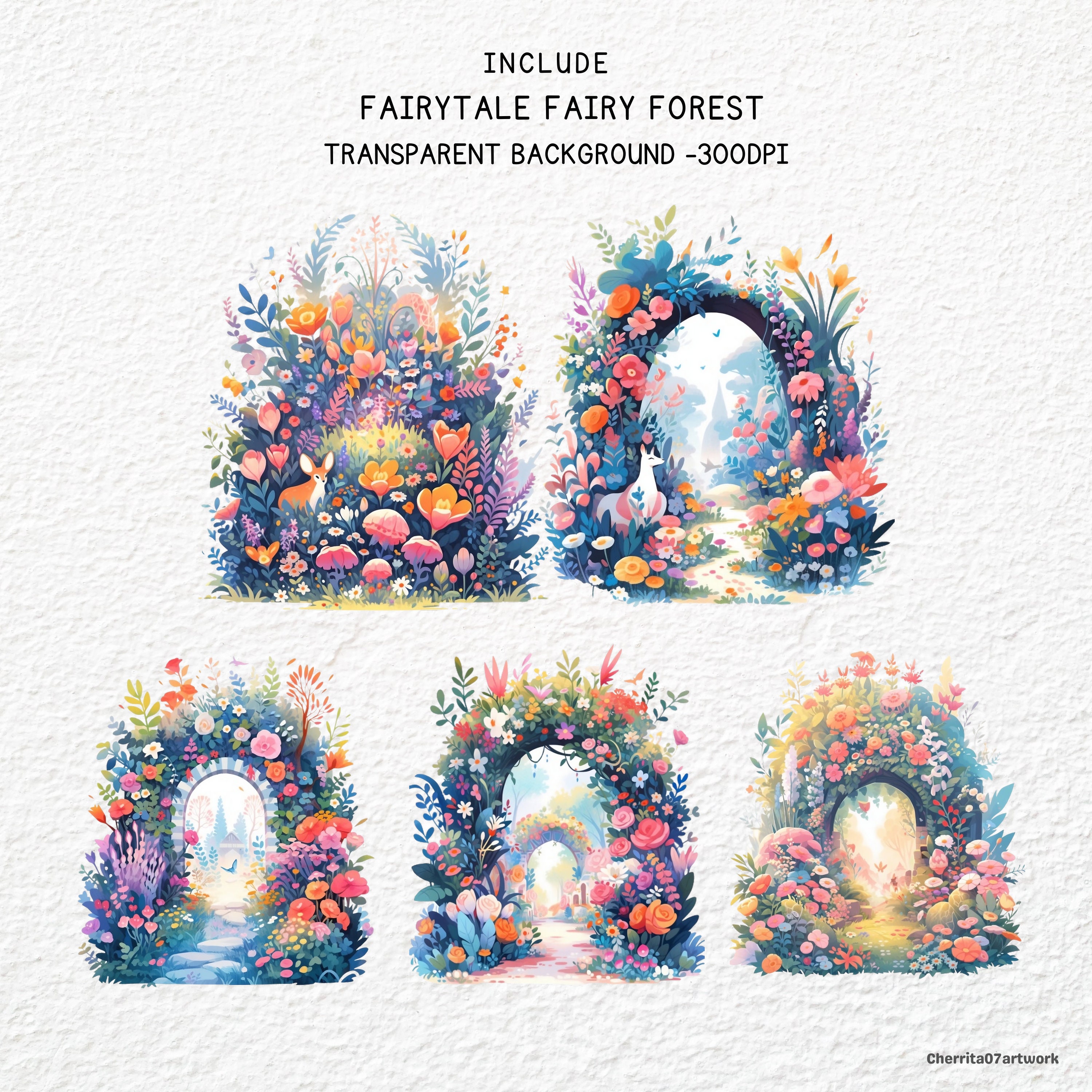 Fairytale Fairy Forest Clipart, 15 Fairy Forest PNG ,scrapbooking ...
