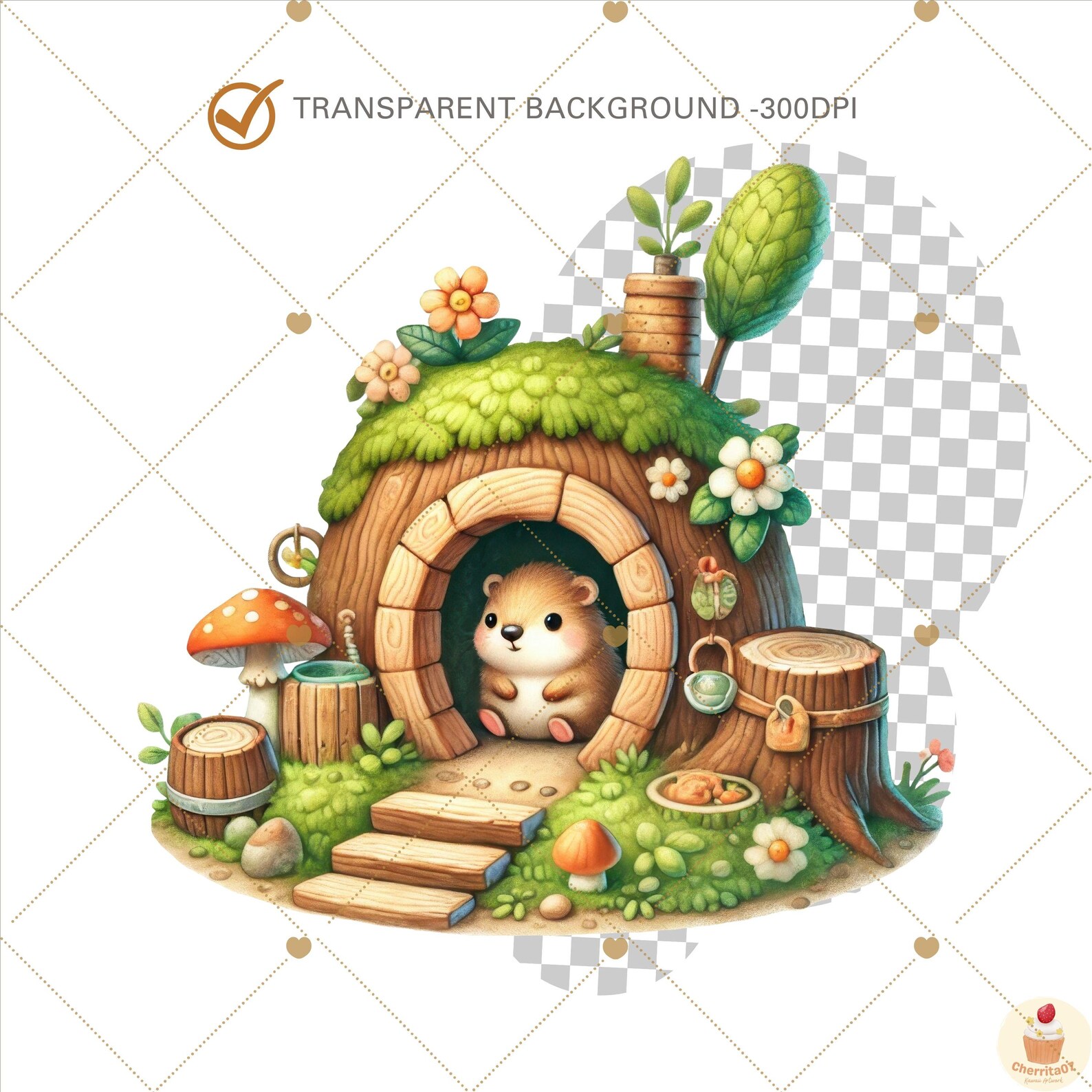 Groundhog Day Clipart, Cute Animal Png, Marmot Clipart, Spring ...