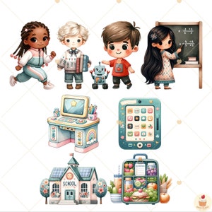 Back to School Clipart, Student Png, School Kids Clipart, Cute Kids ...