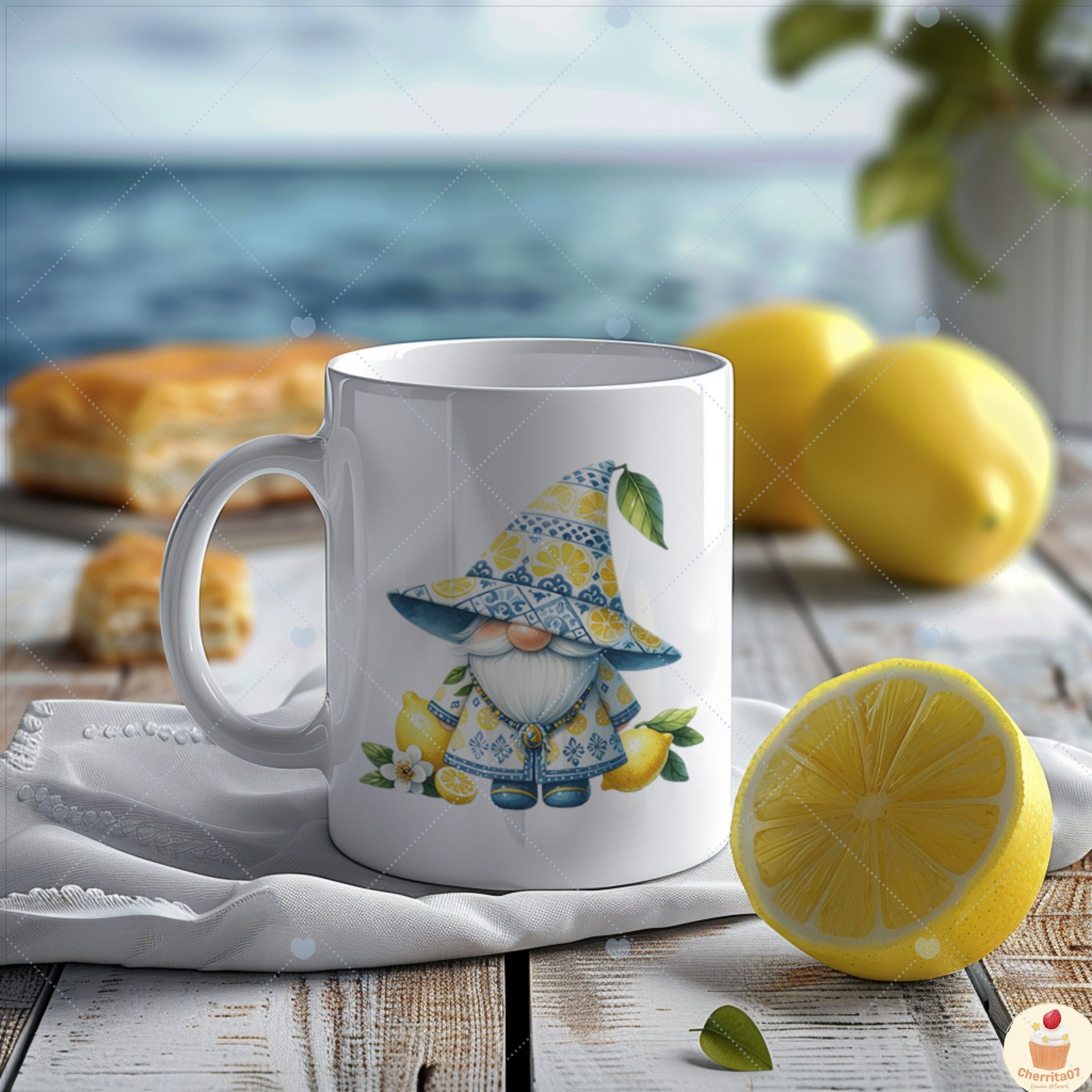Lemon Gnome Clipart, Mediterranean Bazaar Clipart, Summer Gnome, Lemon ...