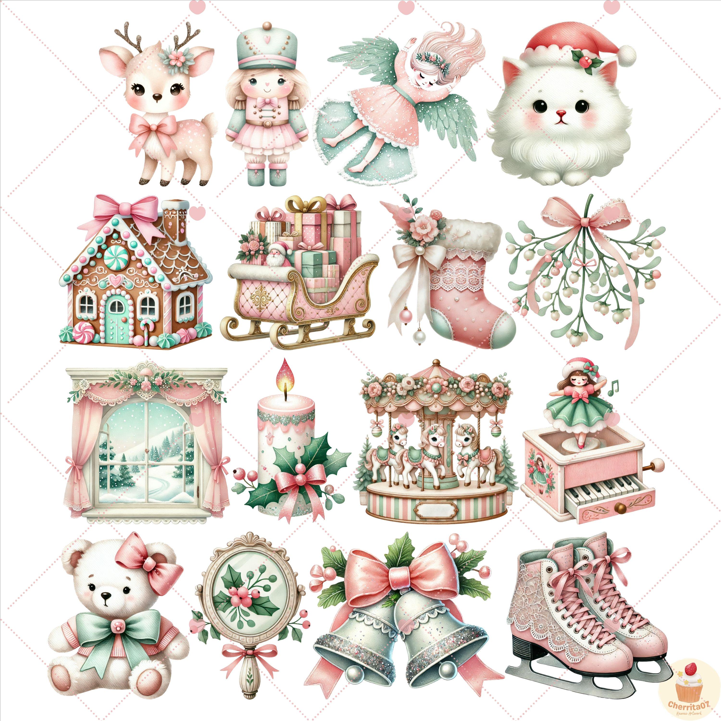 Coquette Christmas Clipart, Christmas Girly Png, Santa Girl Clipart ...