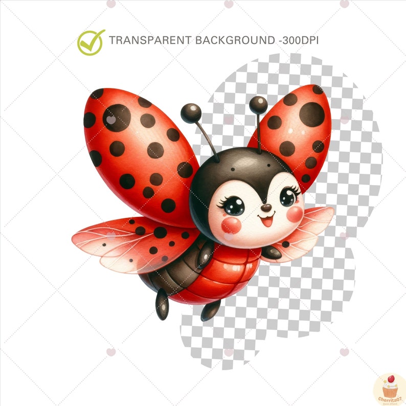 Spring Ladybug Clipart, Cute Bug Png, Ladybird Png, Bug Life Png, Kids ...