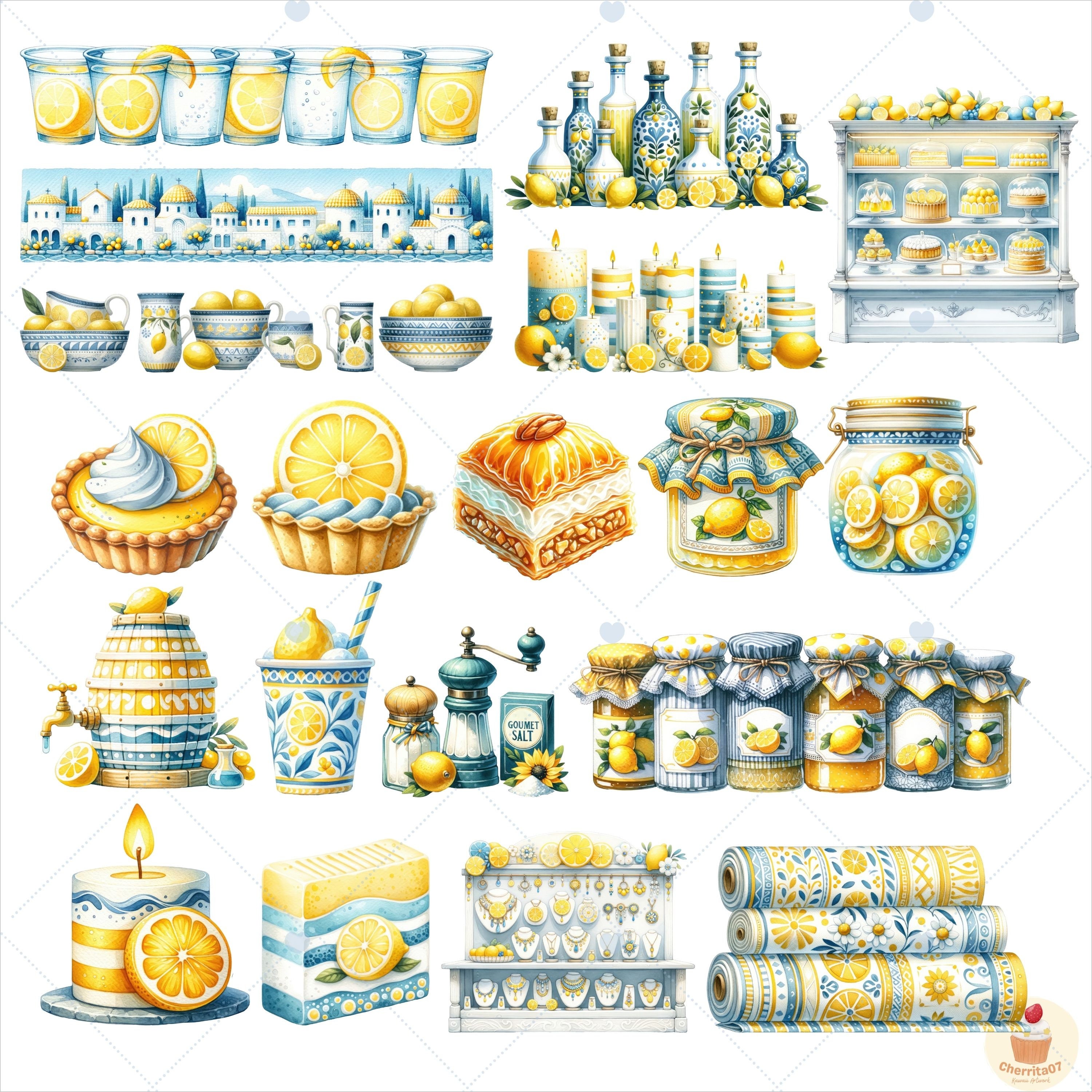 Lemon Gnome Clipart, Mediterranean Bazaar Clipart, Summer Gnome, Lemon ...