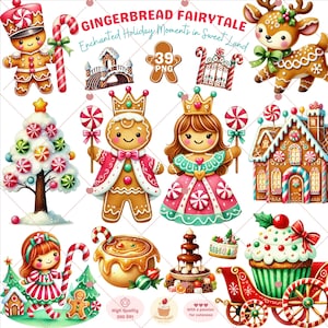 Gingerbread Clipart, Christmas Png, Fairy Tale Clipart, Cookie Clipart ...