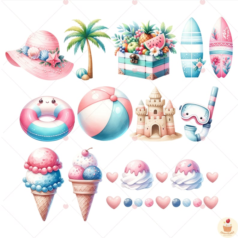 Summer Bear Clipart, Baby Bear Clipart, Beach Bear Png, Cute Animal ...