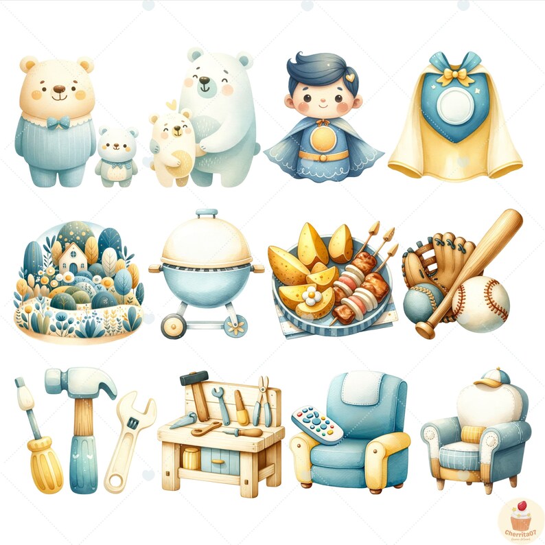 Dad's Best Moments Clipart, Father's Day Clipart, Cute Dad Png ...