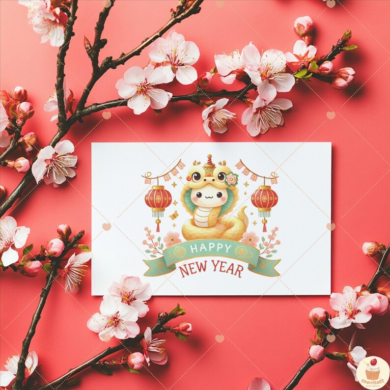 Happy Lunar New Year Clipart, Chinese New Year Clipart, Snake Png, Cute ...