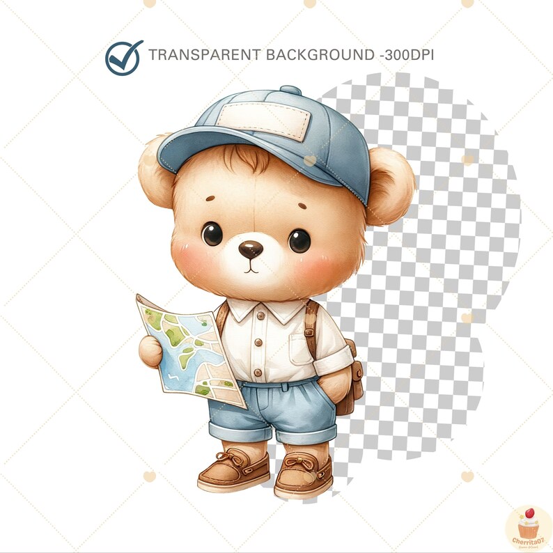 Back to School Clipart, School Bear Png, Baby Bear Png, School Supplies ...