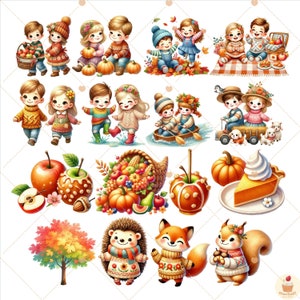 Fall Festival Fun Clipart, Autumn Clipart, Pumpkin Png, Woodland ...